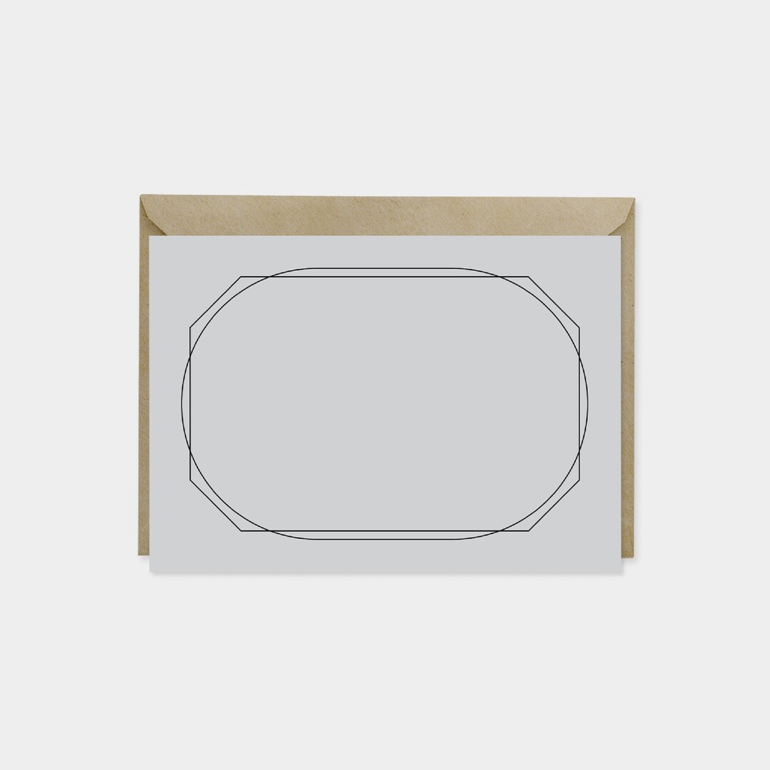 Geowire Border Note Cards, Business Notes, Thank You, Announcement - Etsy