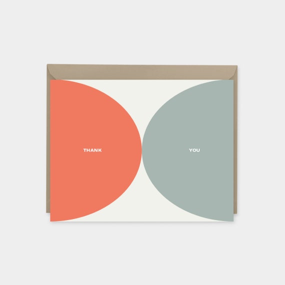 Geo Thank You Card IV Modern Thank You Cards Personalized - Etsy