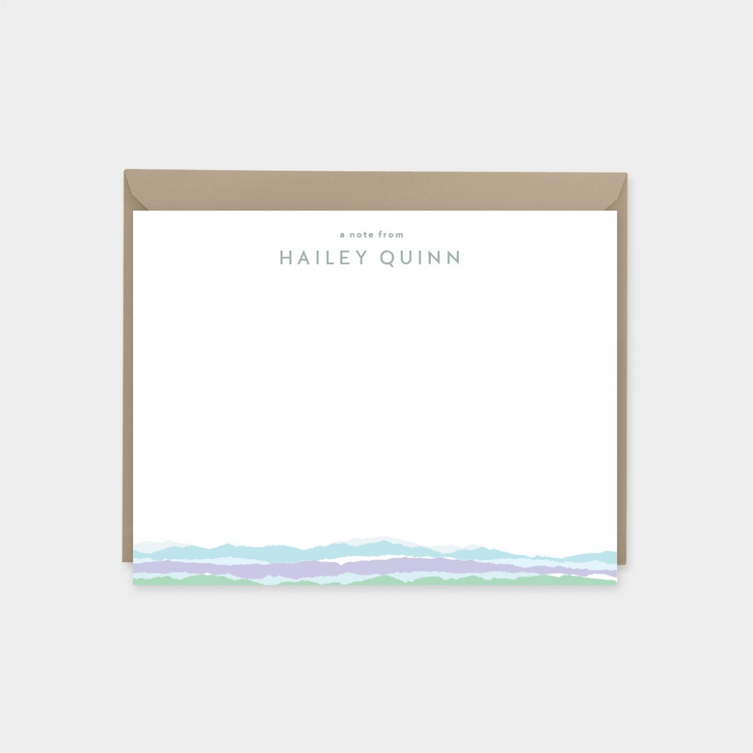 Torn Paper Note Cards XII, Custom Printable, Personalized Stationery ...