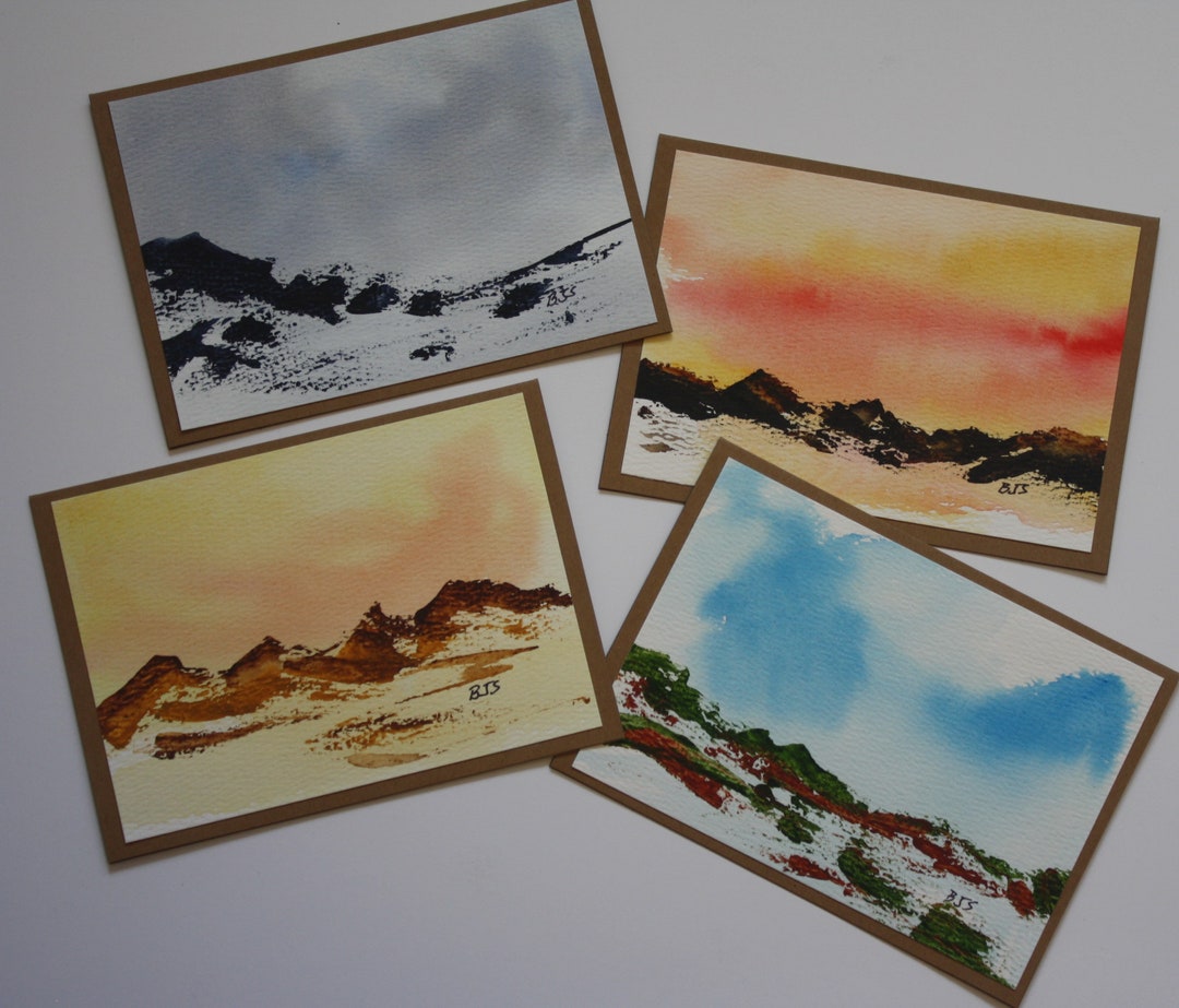 Hand Painted Note Cards - Etsy