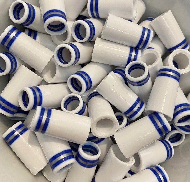 Premium Quality Golf Iron Ferrules White W/ Blue & Silver Rings 1 - Etsy