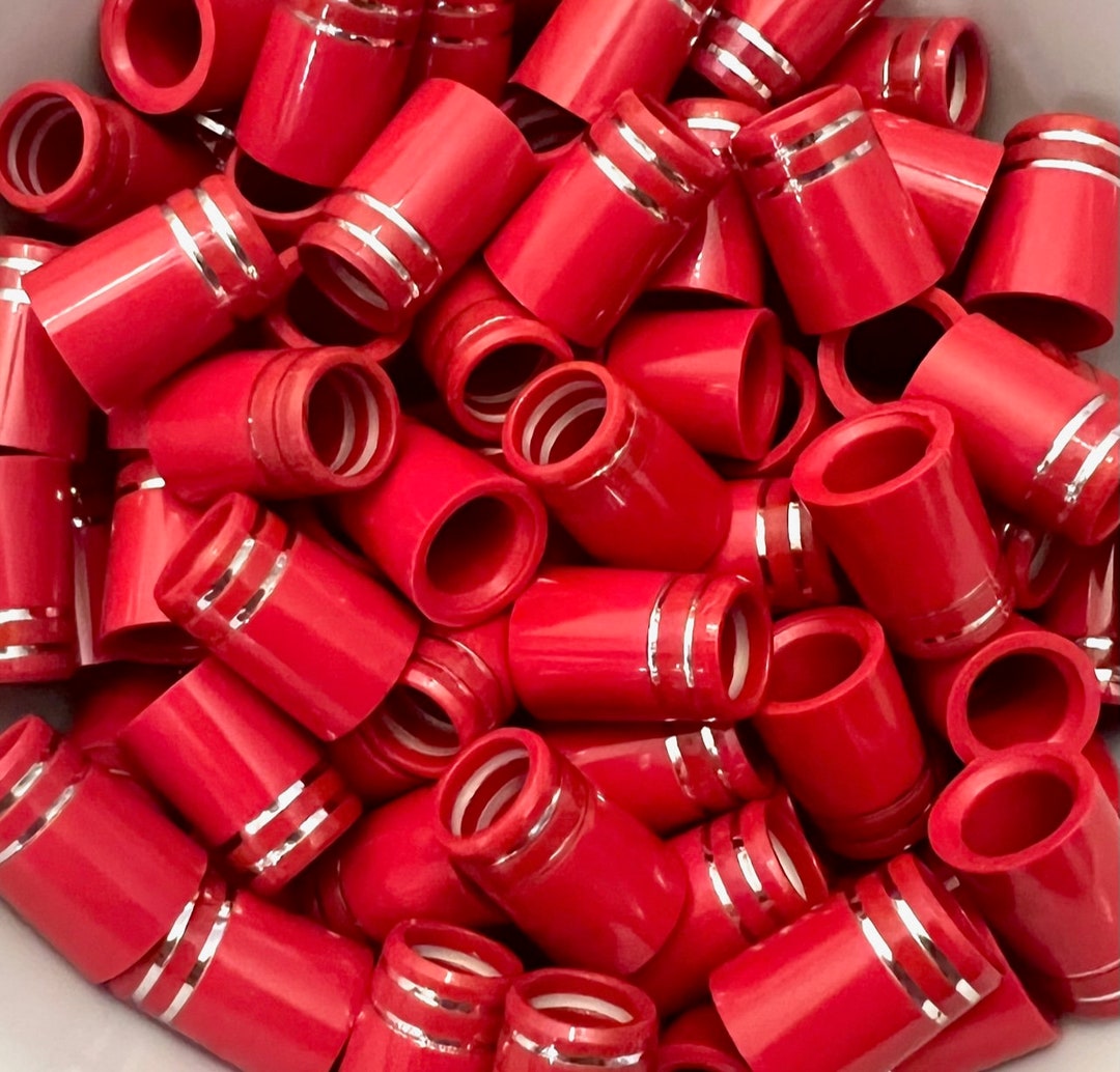 Premium Quality Iron Ferrules Red W/ Double Silver Rings (0.75") - Etsy