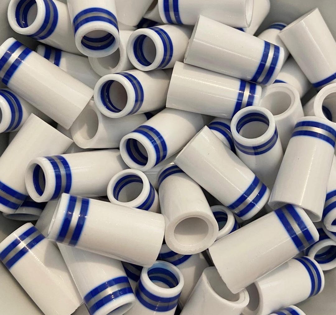 Premium Quality Golf Iron Ferrules White W/ Blue & Silver Rings 1” - Etsy