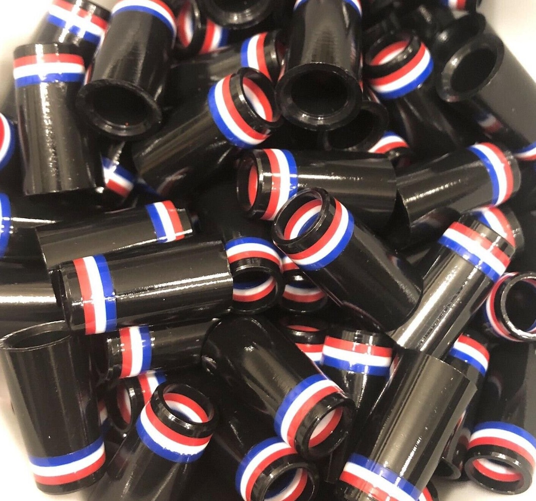 Premium Quality Iron Ferrules USA Black W/ Red, White & Blue Rings 1 ...