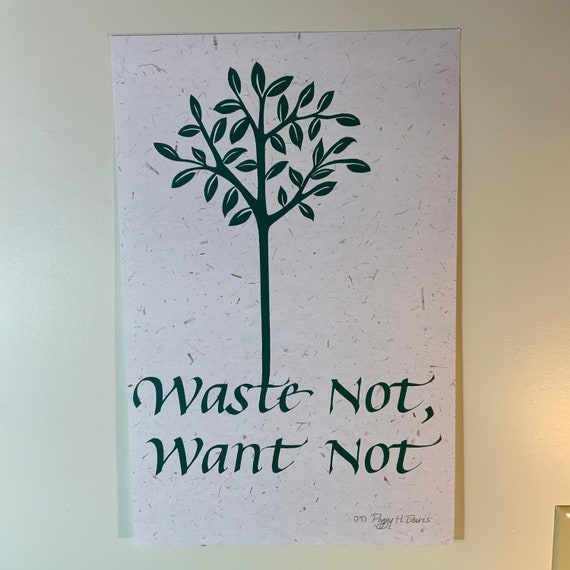 Do Not Waste Posters | Etsy