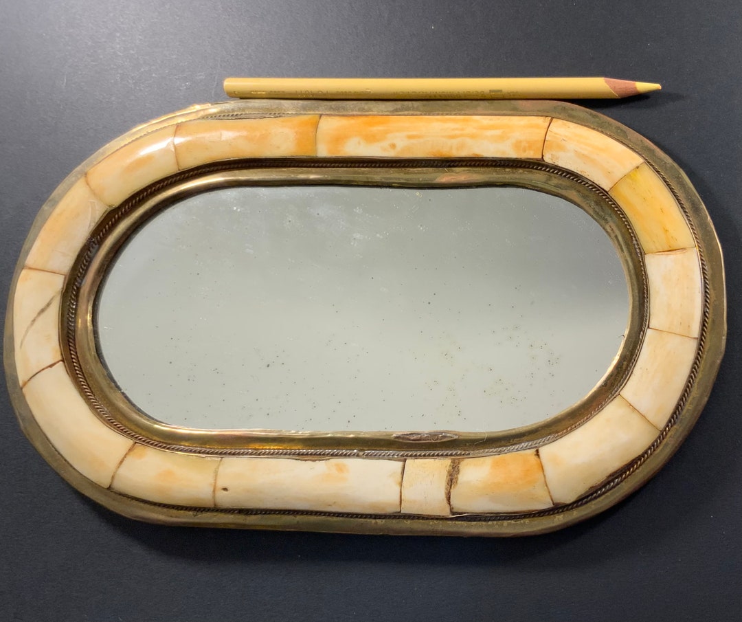 Brass Mirror and Container Set - Etsy