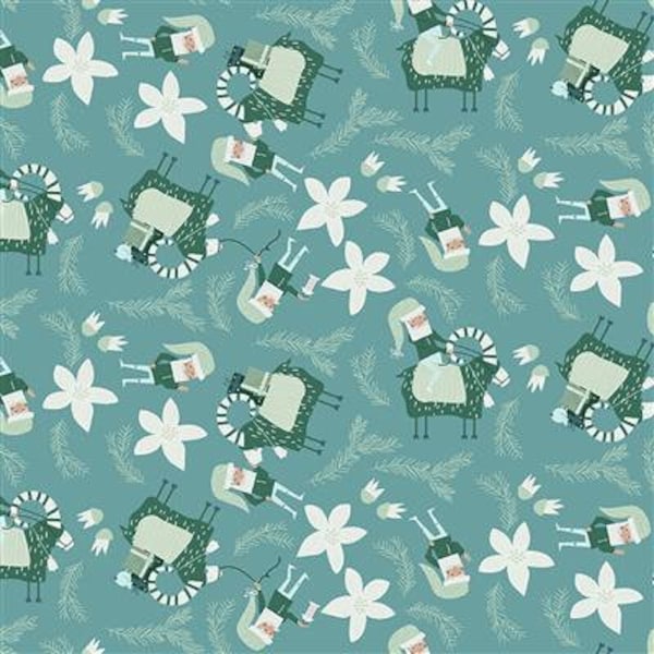 Light Teal Quilting Fabric - Etsy
