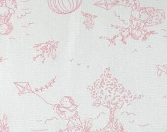 Hot Pink Toile Fabric - Etsy