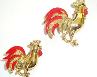 Rooster pin | Etsy
