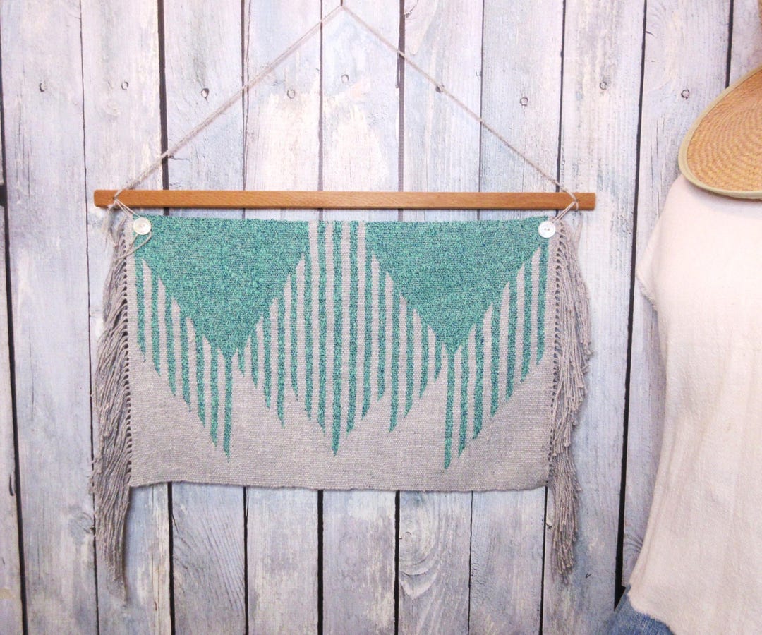 Contemporary Handwoven Geometric Wall Art: Clasped Weft Technique ...