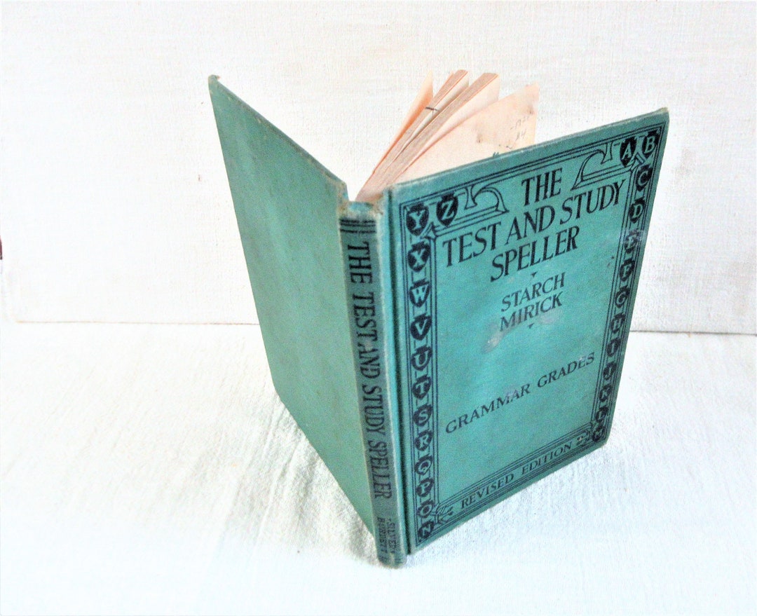 Antique School Spelling Book. the Test and Study Speller, Grammar ...