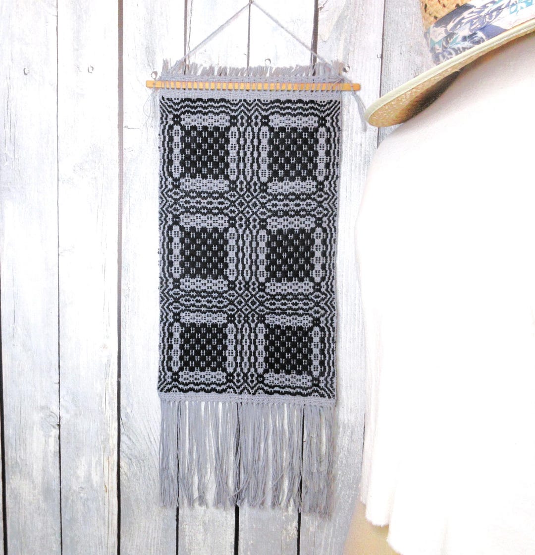 Handwoven Cotton and Rayon Wall Hanging: 'square and Compass' Design. 9 ...