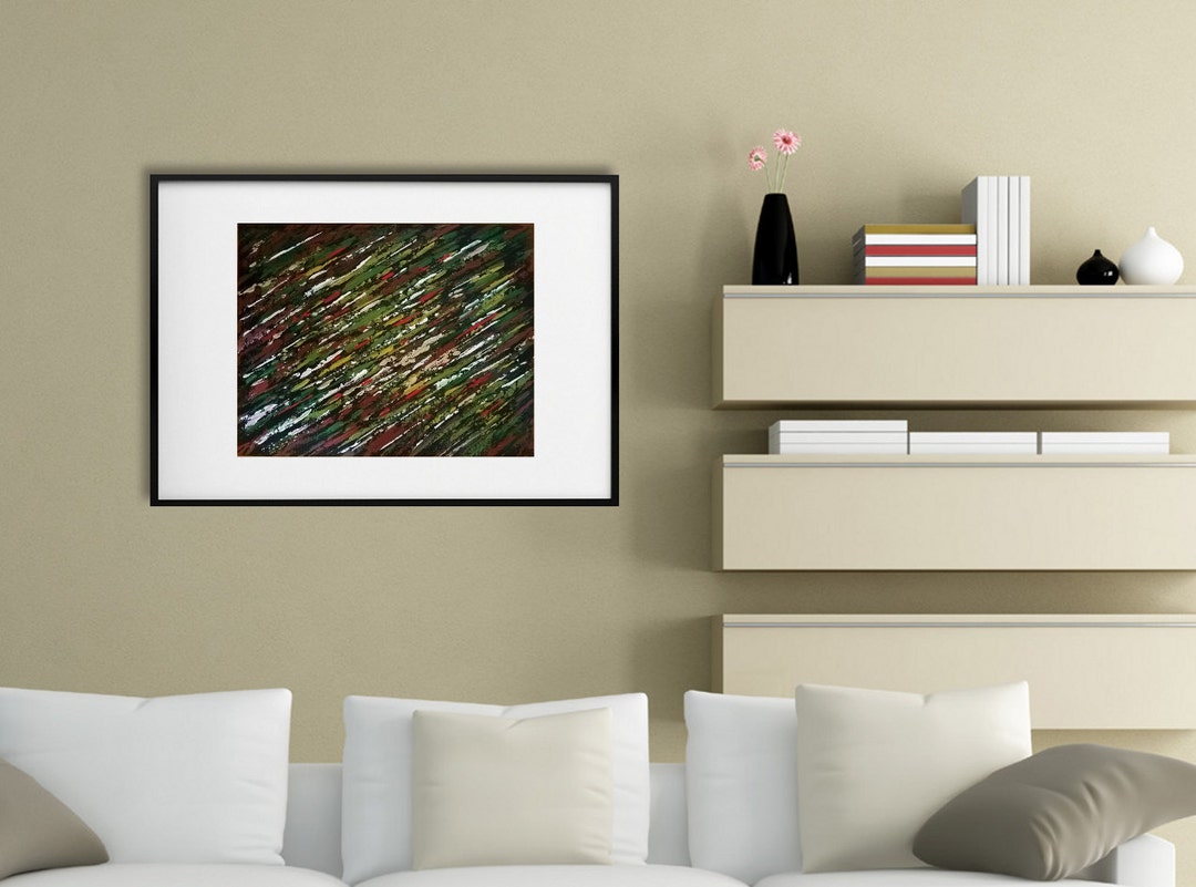 Multi Color Abstract on Canvas Board Line Acrylic Painting - Etsy