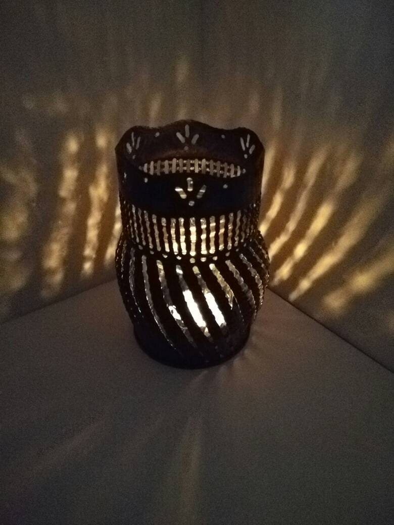 Candle Holder Metal Luminary Tin Can Lantern Tin - Etsy