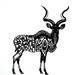 Wall Decal Animal Deer Antelope Kunu Africa Mural Vinyl Decal Sticker ...