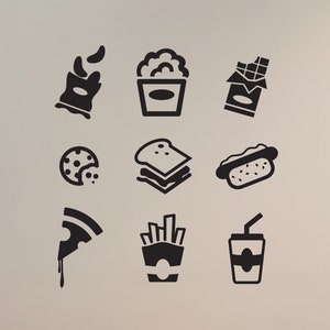Snack Bar Vinyl Wall Decal - Kitchen Decor Fast Food Lover Cafe Art ...