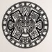 Aztec Calendar Wall Decal Mexico Ancient Amulet Ethnic Style Stickers ...