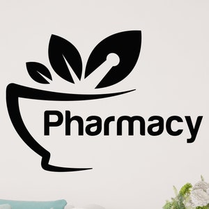 Pharmacy Vinyl Wall Decal Symbol Pharmacist Technician Pharmacology ...
