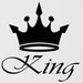 Kingdom Vinyl Wall Decal Crown's King Lettering Sign Symbol Man's Decor ...