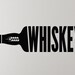 Whiskey Bottle Vinyl Wall Decal Cafe Bar Drinking Collection Night Club ...