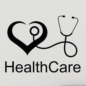 Healthcare Vinyl Wall Decal Health Care Heart Clinic Medical Hospital ...