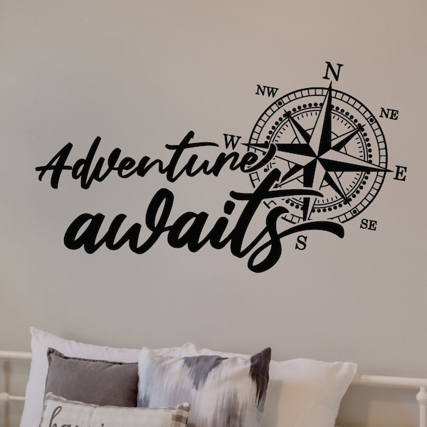 Compass Wall Decal - Etsy