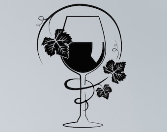 Pouring Drink Decal, Drinking Sticker, Full Color Wine Glass Decal - Etsy