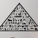 Hieroglyphs Wall Vinyl Decal Ancient Egyptian Letters Triangle History ...