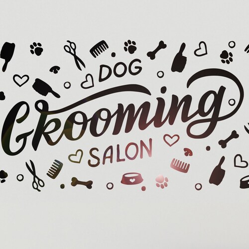 Dog Wash Vinyl Wall Decal Grooming Salon Groomer Pet Stickers - Etsy