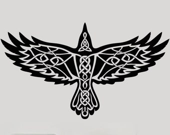 Celtic Raven Decal - Etsy