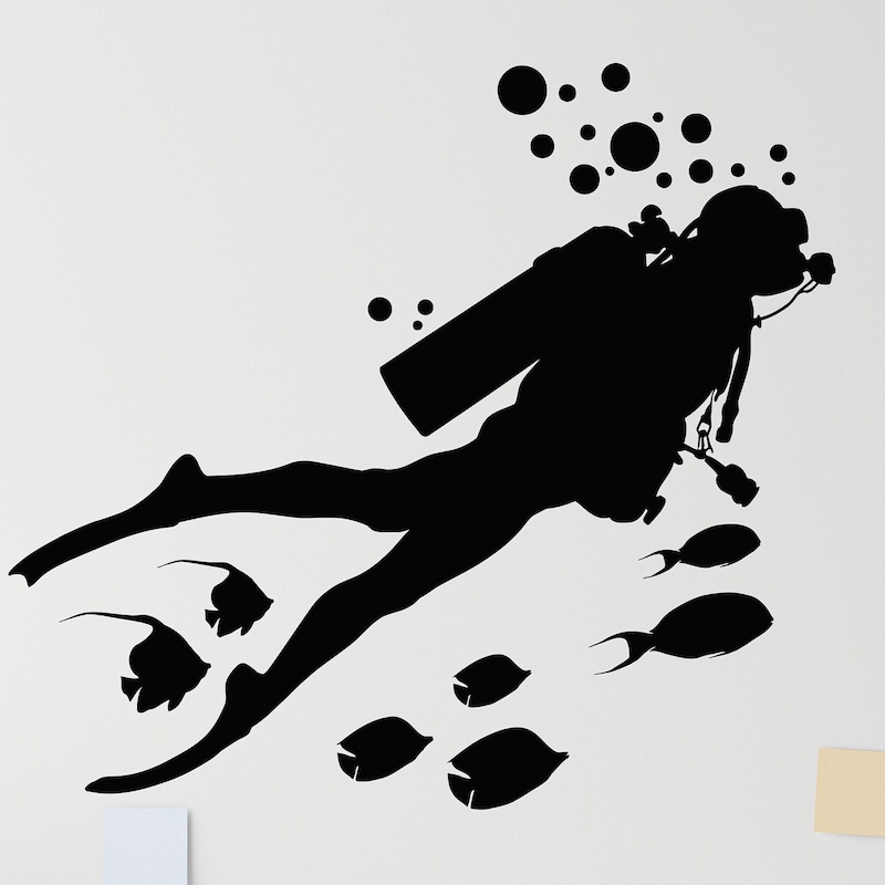 Scuba Diver Decals - Etsy