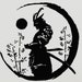 Samurai Circle Vinyl Wall Decal Japanese Warrior Enso Japan - Etsy
