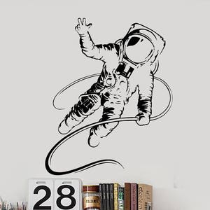 Astronaut Vinyl Wall Decal Spaceman Space Kids Boy Room Art - Etsy