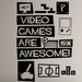 Video Games Vinyl Wall Decal Gamer Room Playroom Quote Stickers Mural ...