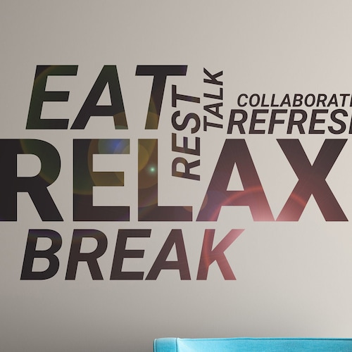 Office Wall Decal Break Room Word Collage Vinyl Wall - Etsy