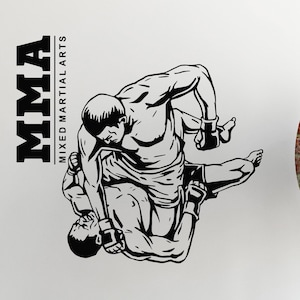MMA Vinyl Wall Decal Mixed Martial Arts Fighting Fight Club Stickers ...