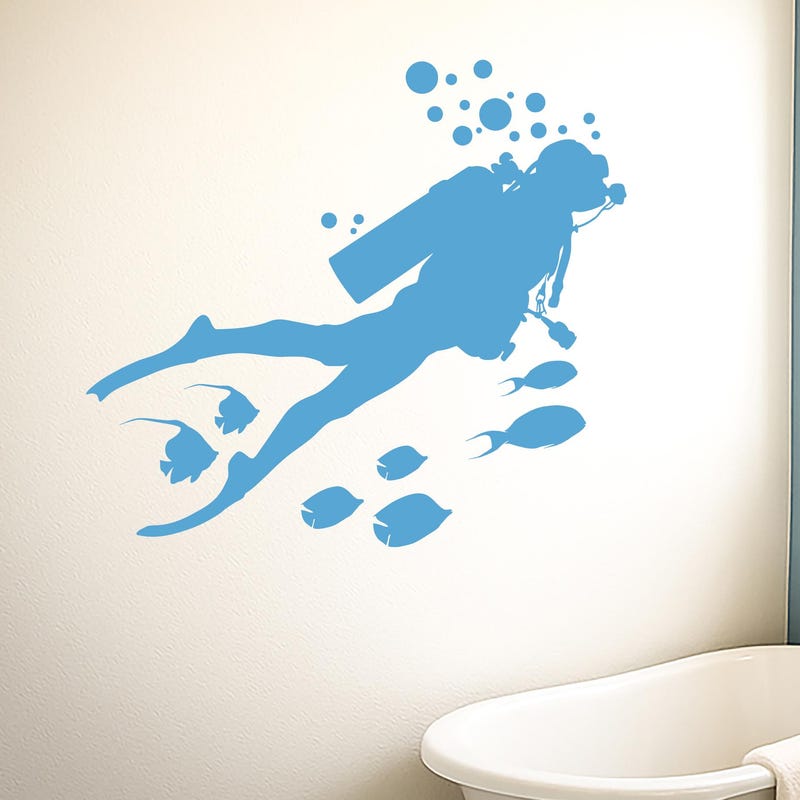 Scuba Diver Decals - Etsy