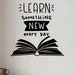 Learn Something New Book Vinyl Wall Decal: Library Classroom Decor ...