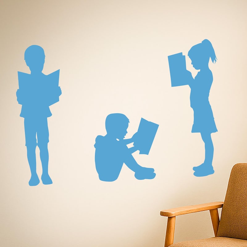 Child Reading Wall Decals - Etsy