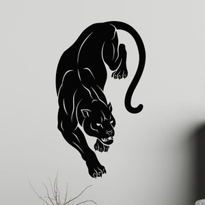 Panther Vinyl Wall Decal Wild Animal Predator Room Wildlife Jungle Art ...