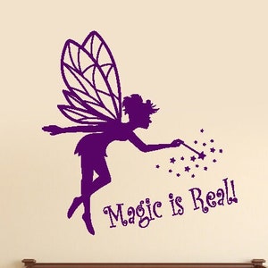 Magic is Real Vinyl Wall Decal Fairy Tale Magical Art Nursery Kids Room ...
