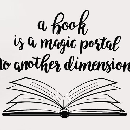 Open Book Quote Vinyl Wall Decal Library Home Interior Decor | Etsy