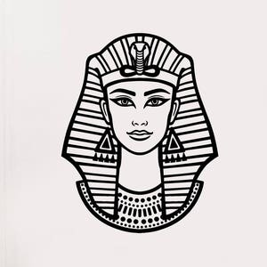 Egyptian Queen Vinyl Wall Decal Ancient World Egypt Beautiful Woman ...