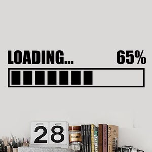 Wall Art Mural Gamer Loading Computer Notebook Laptop Gaming Decal ...