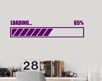 Wall Art Mural Gamer Loading Computer Notebook Laptop Gaming | Etsy