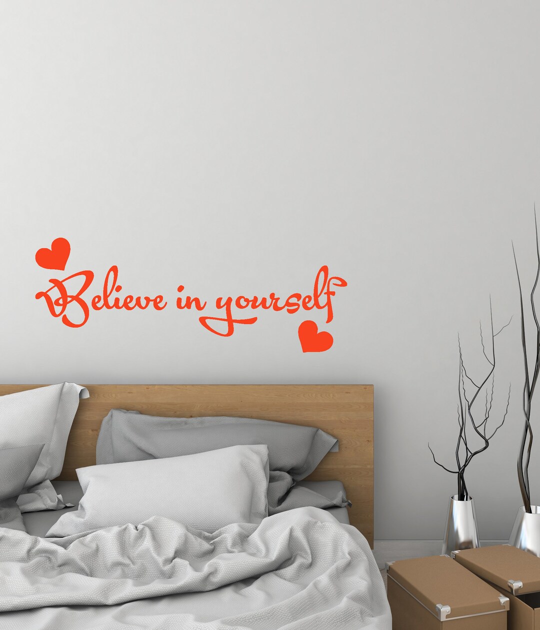 Believe in Yourself Vinyl Wall Decal Inspirational Girl Bedroom Decor ...