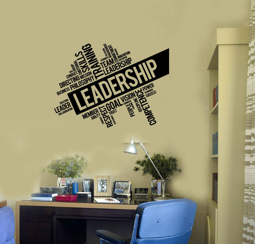 Leadership Vinyl Wall Decal Office Decoration Words Cloud Stickers ...