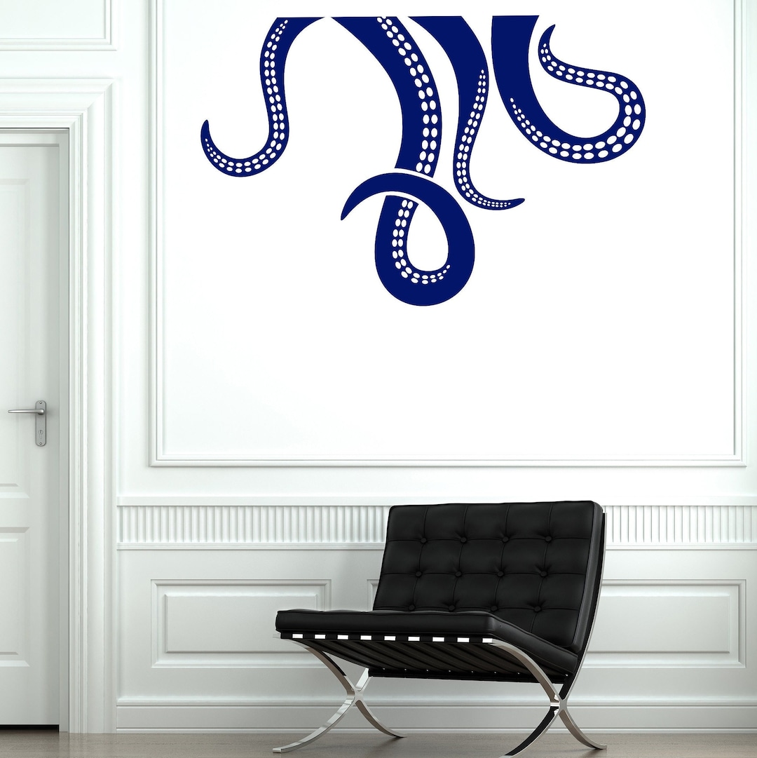 Tentacles Vinyl Wall Decal Octopus Ocean Sea Marine Monster Kraken Room ...