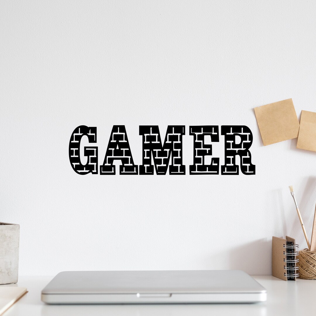 Gamer Sign Room Art Vinyl Wall Decal Gaming Space Video Game Decor ...