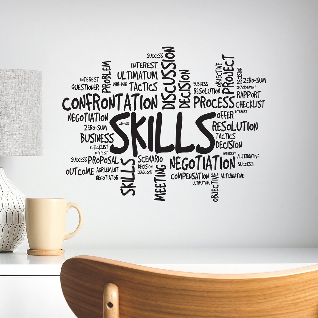 Business Skills Decal - Inspiring Workspace Office Decor Motivational ...